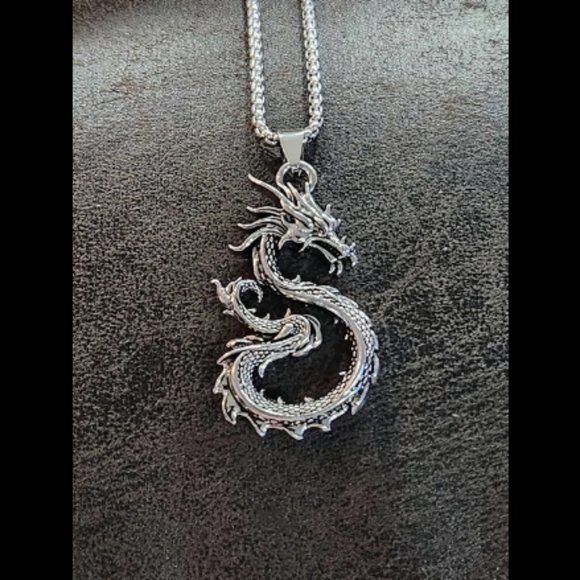 Jewelry | Silver Chinese Dragon Necklace | Poshmark